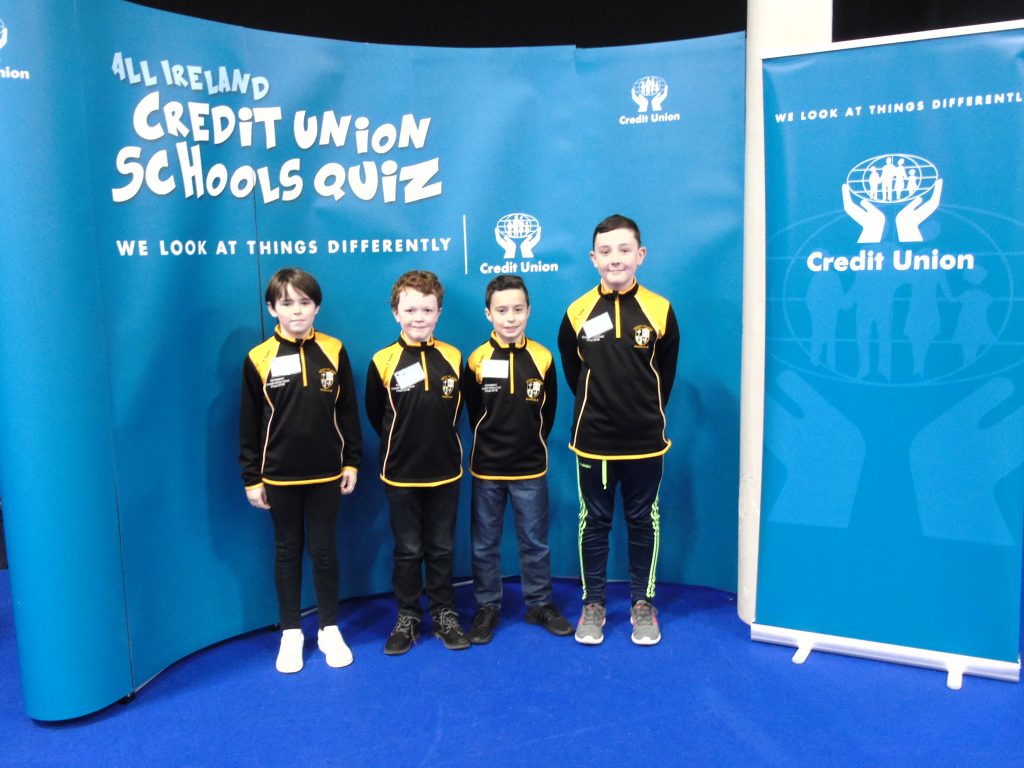 U.11 Quiz Team in the RDS at the All-Ireland Credit Union Quiz Final ...